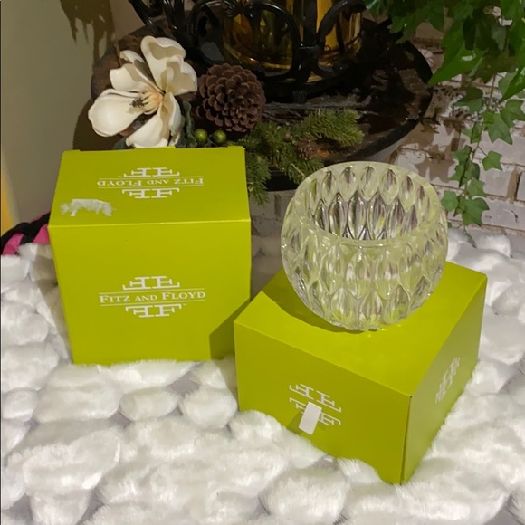 Fitz and Floyd | Accents | Fitz Floyd Crystal Teardrop Votive Candle ...
